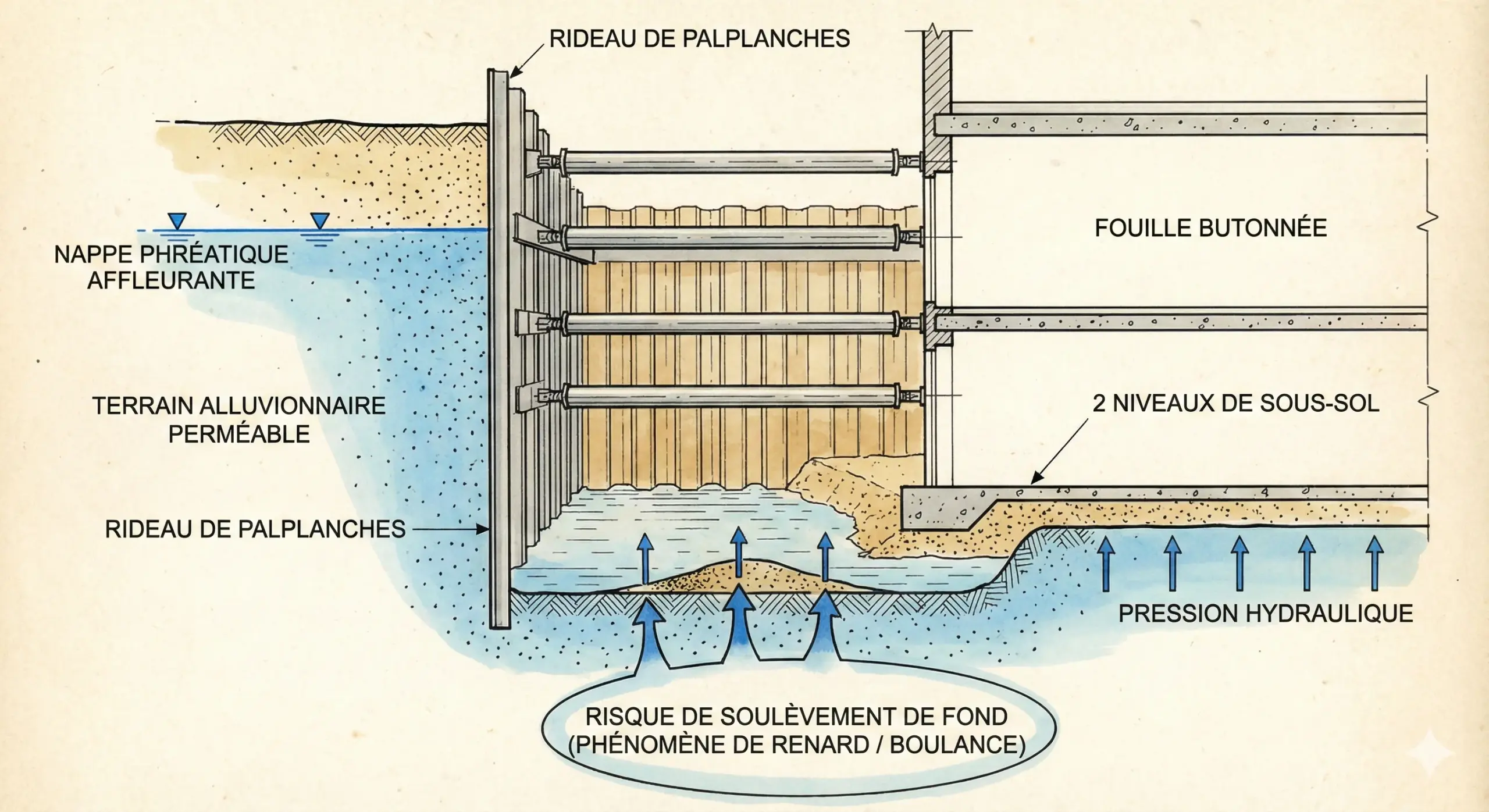 Analyse Stabilité Hydraulique - Exercice corrigé